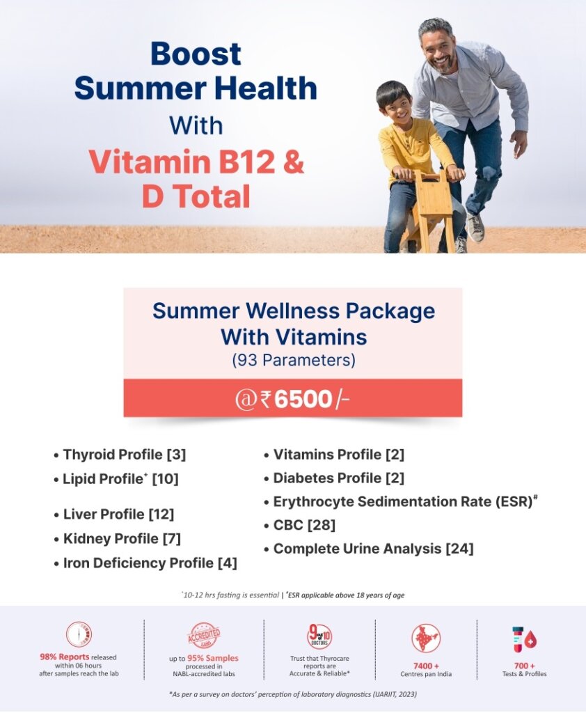 Summer Wellness Package With Vitamin (93 Tests) | Rs.1399/-